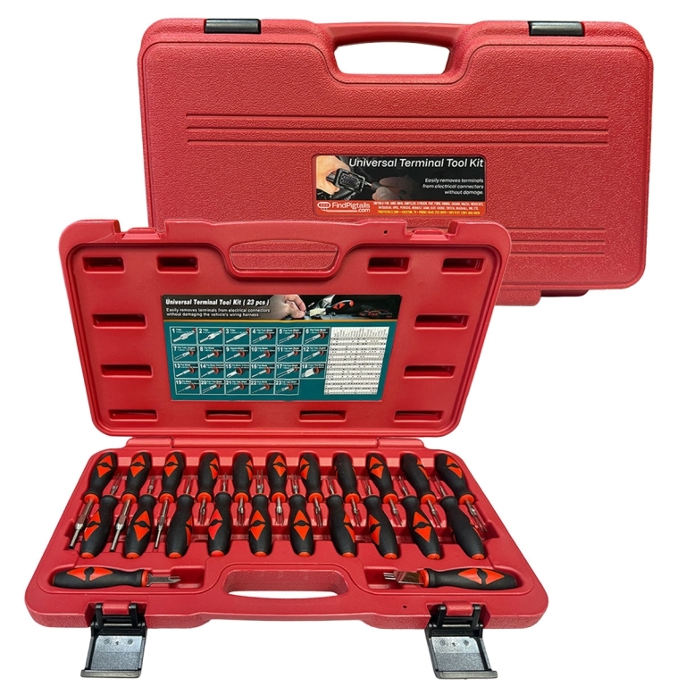 23-Piece Terminal Release Tool Kit for Connector & Pigtail Repairs ...